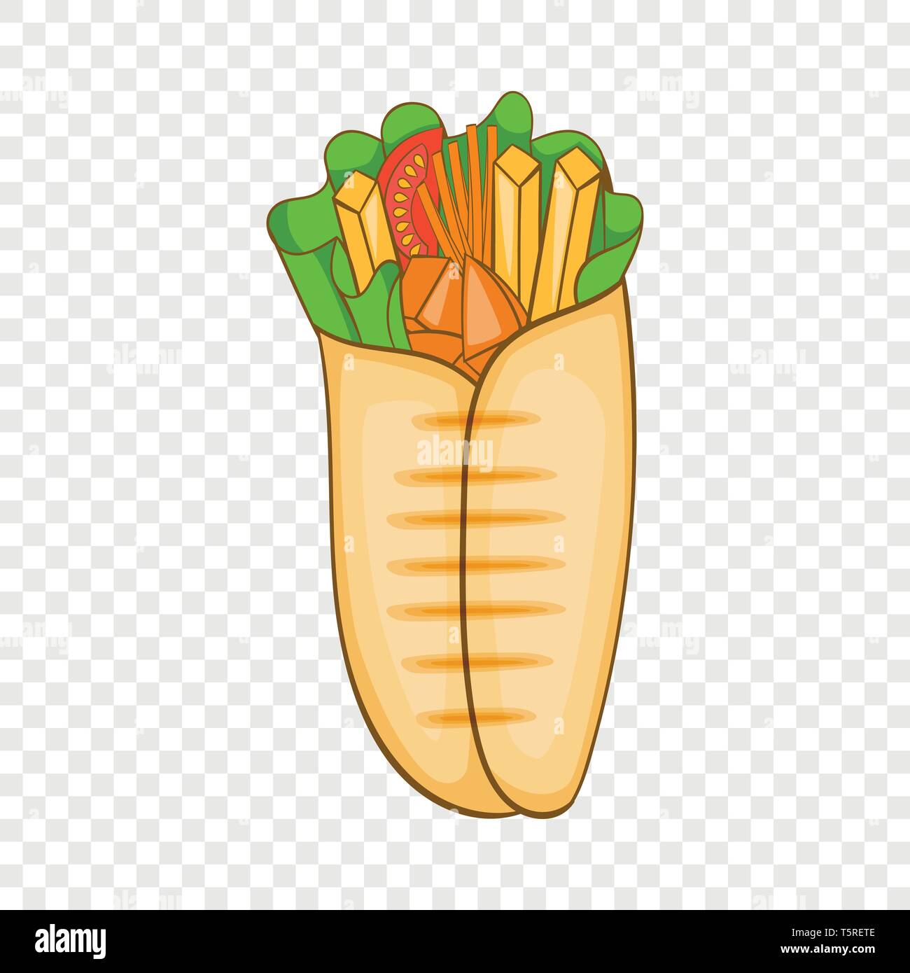 Turkish shawarma durum traditional doner Stock Vector Images - Alamy