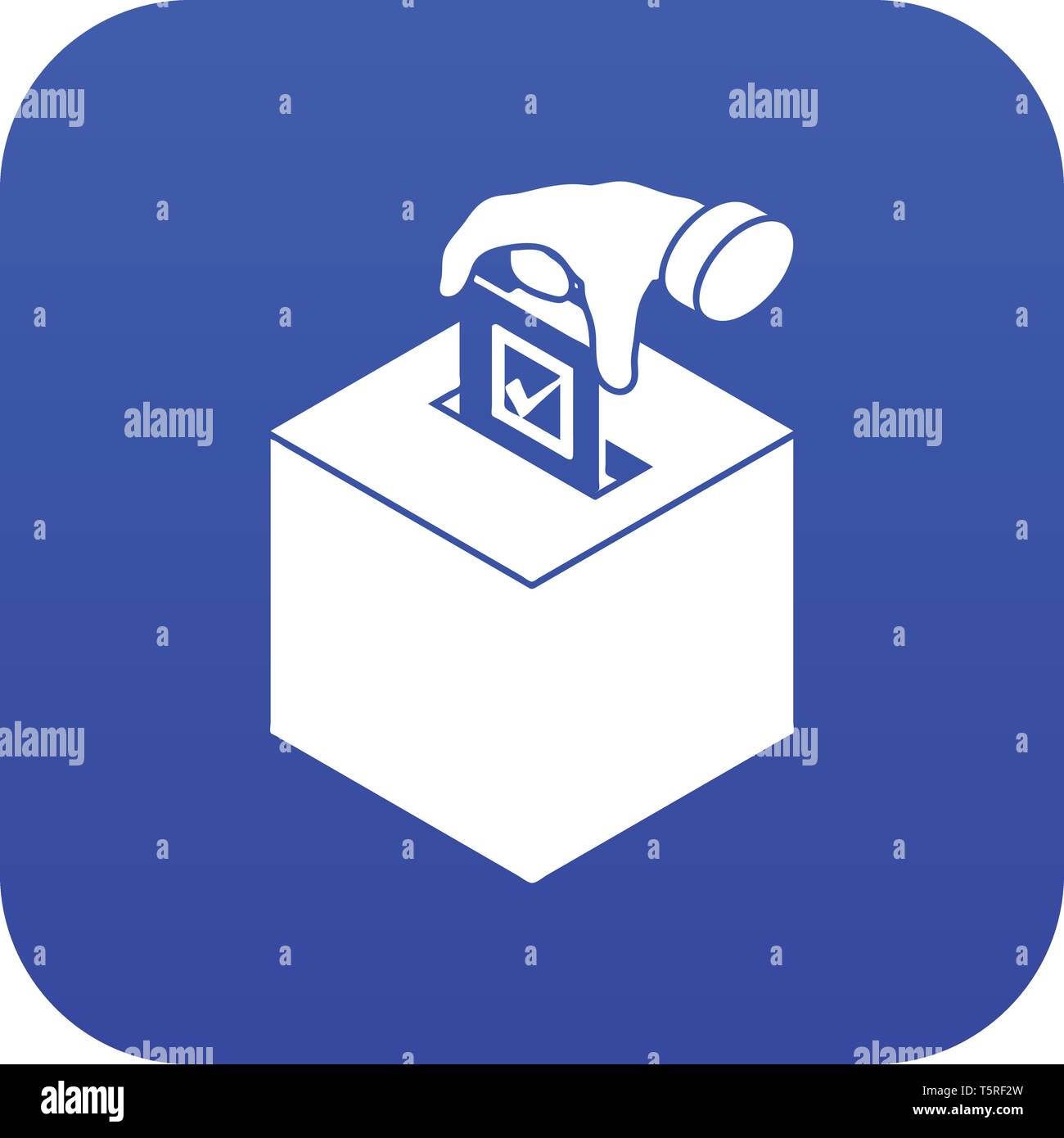 Election box icon blue vector Stock Vector Image & Art - Alamy
