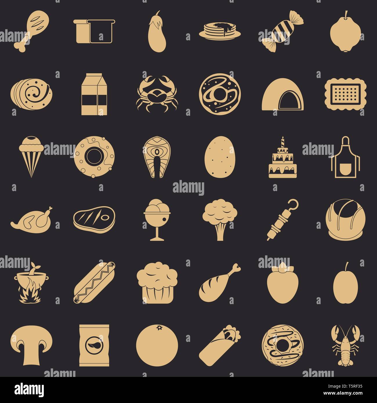 Candy icons set, simle style Stock Vector Image & Art - Alamy