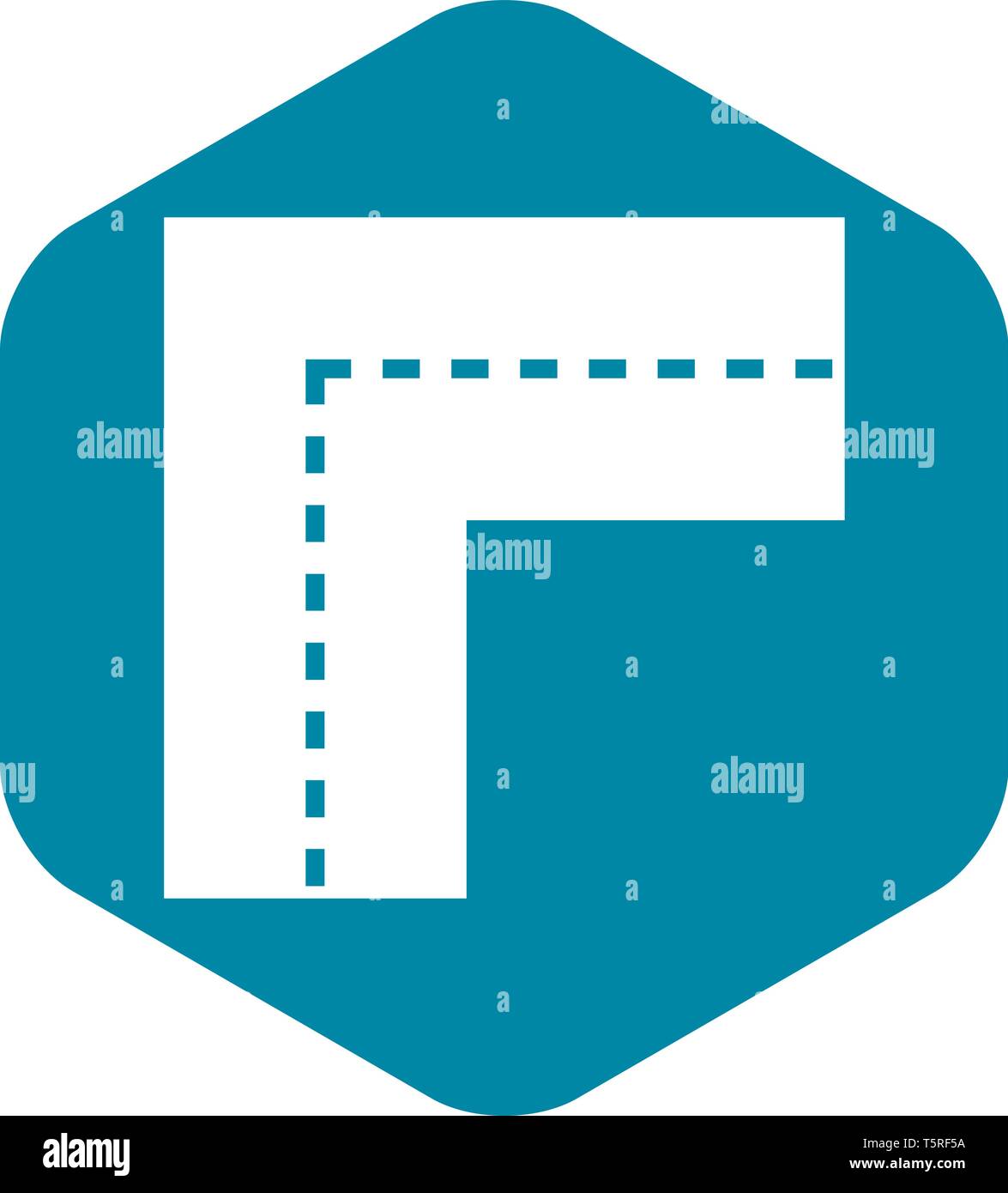 Turning road icon, simple style Stock Vector Image & Art - Alamy