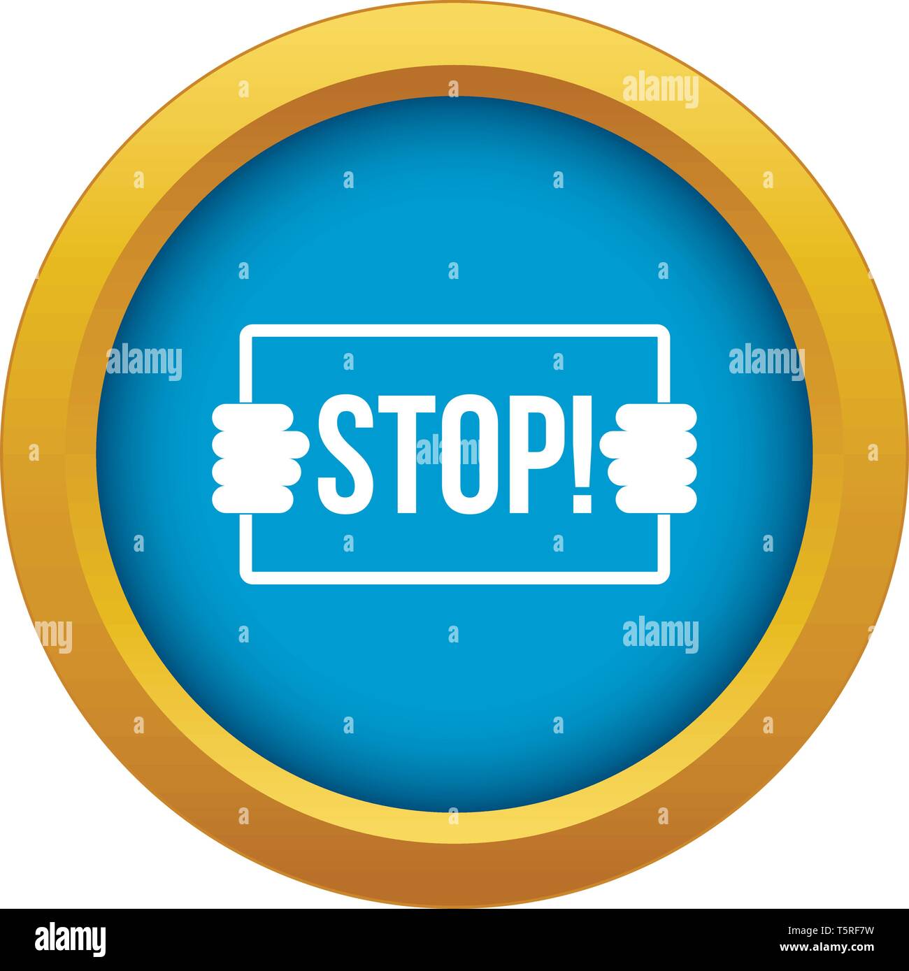 Stop icon blue vector isolated Stock Vector Image & Art - Alamy