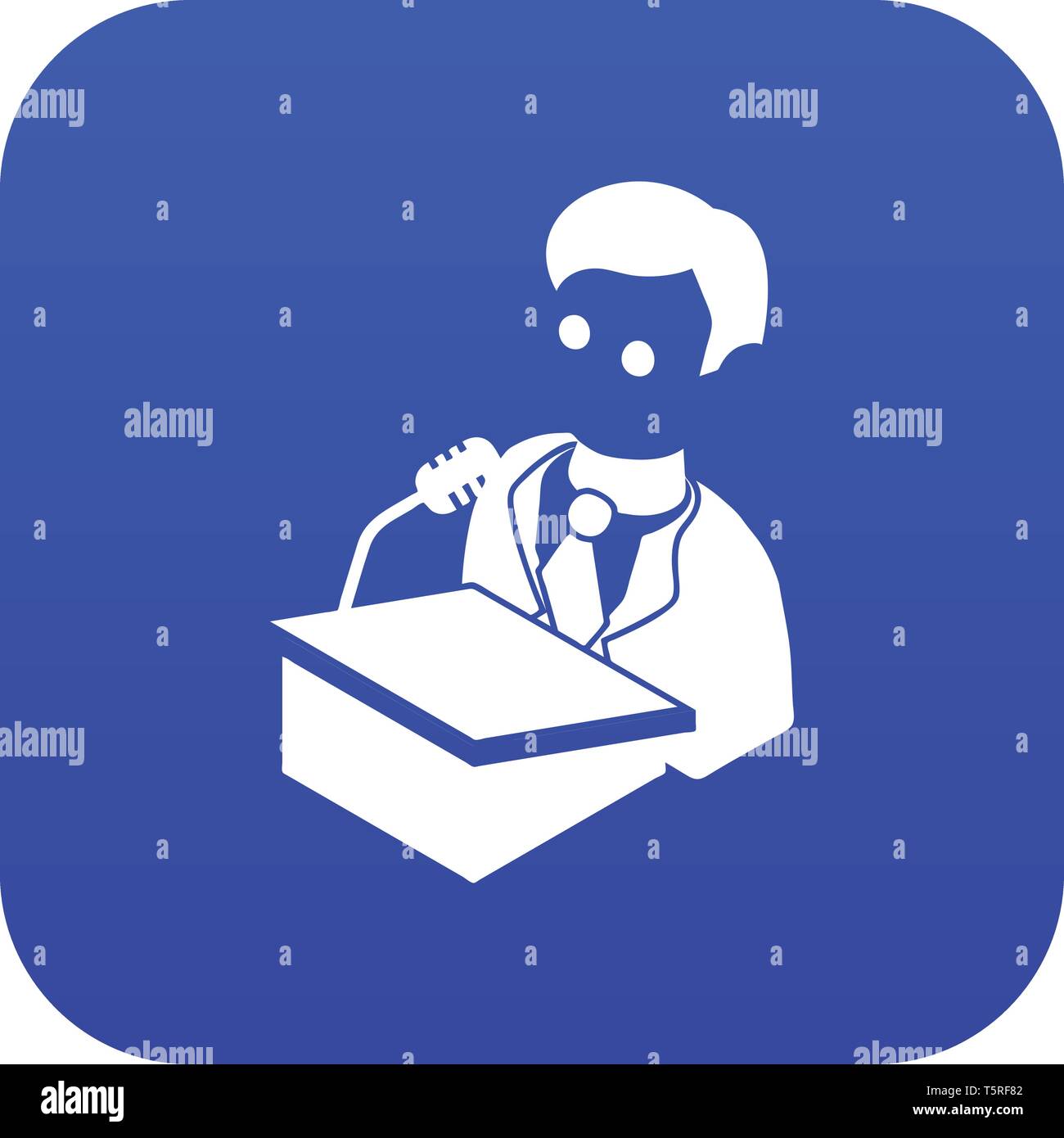 Election candidate icon blue vector Stock Vector Image & Art - Alamy