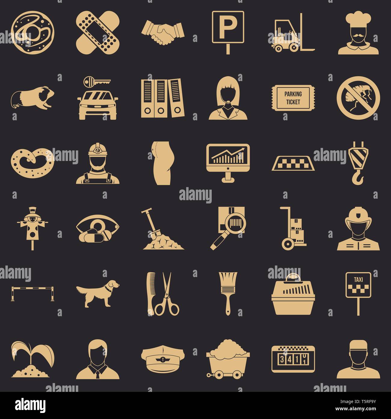 Favorite work icons set, simle style Stock Vector Image & Art - Alamy