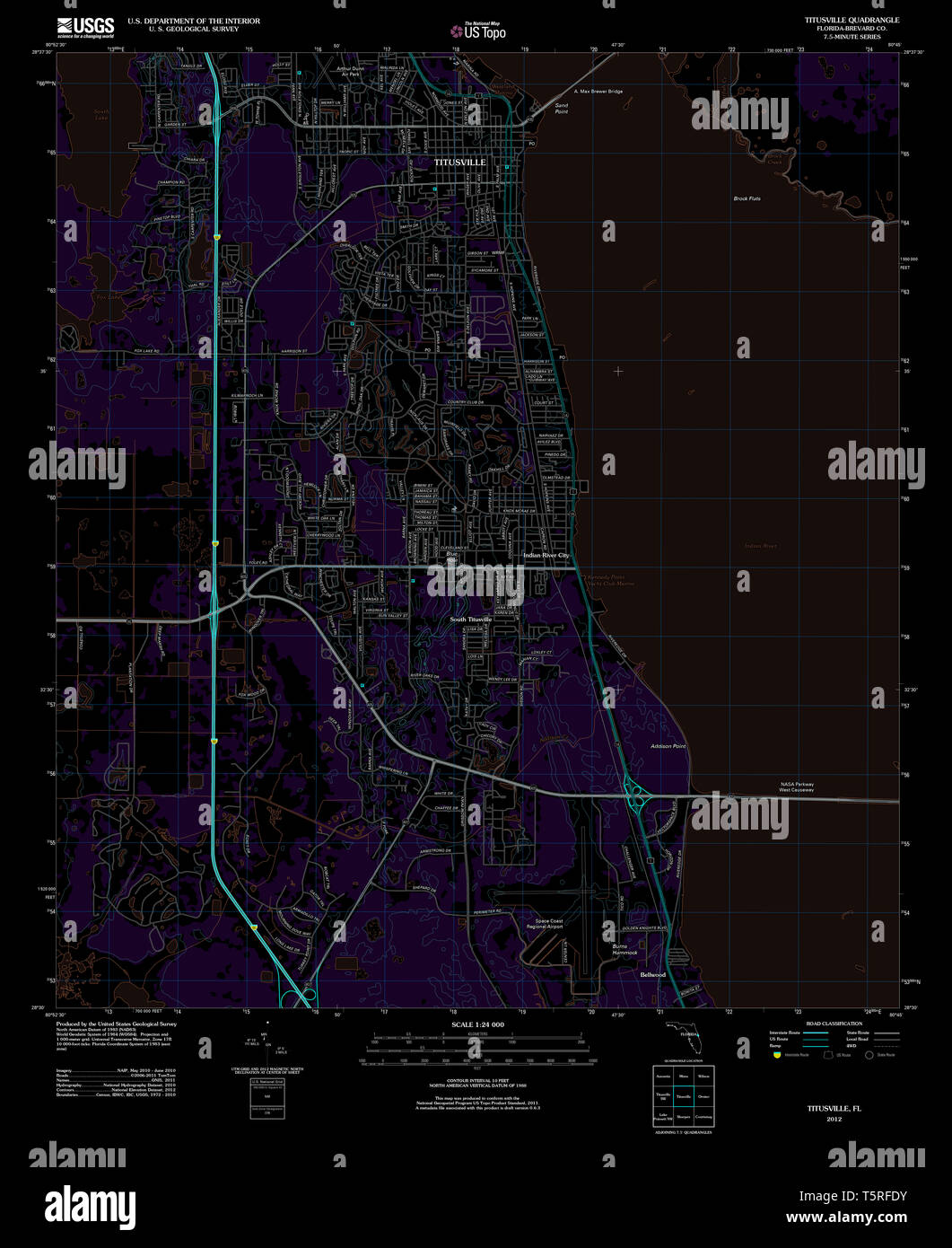 Titusville florida map hi-res stock photography and images - Alamy