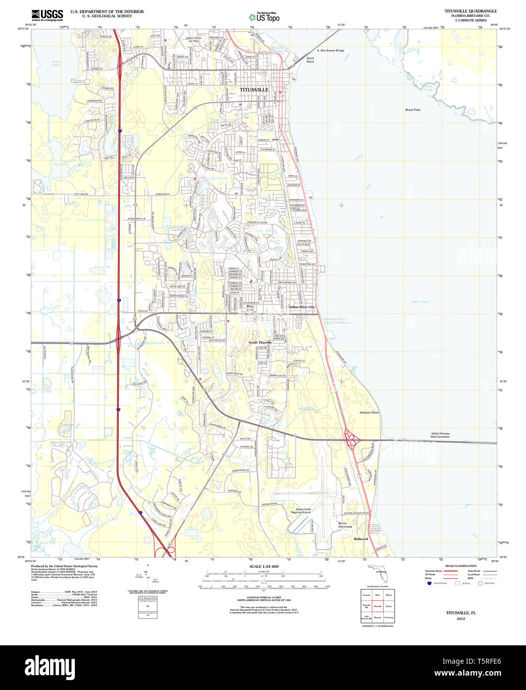 Map of titusville hi-res stock photography and images - Alamy