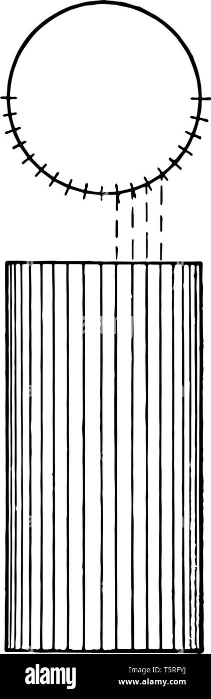 The cylindrical sample appears round. The round on the top of the ...