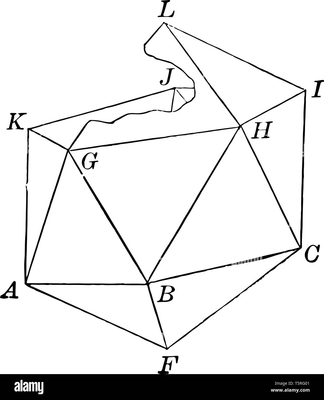 The base consists of a regular pyramid, in which equilateral triangles ...