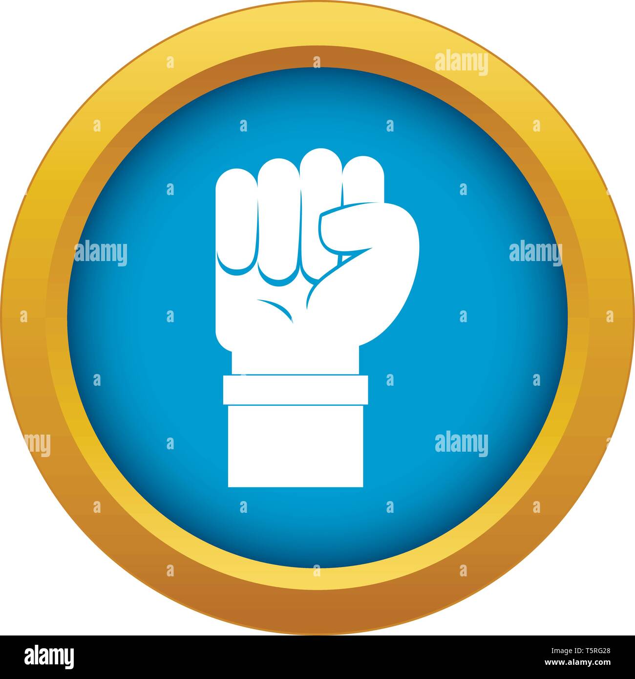 Fist icon blue vector isolated Stock Vector Image & Art - Alamy