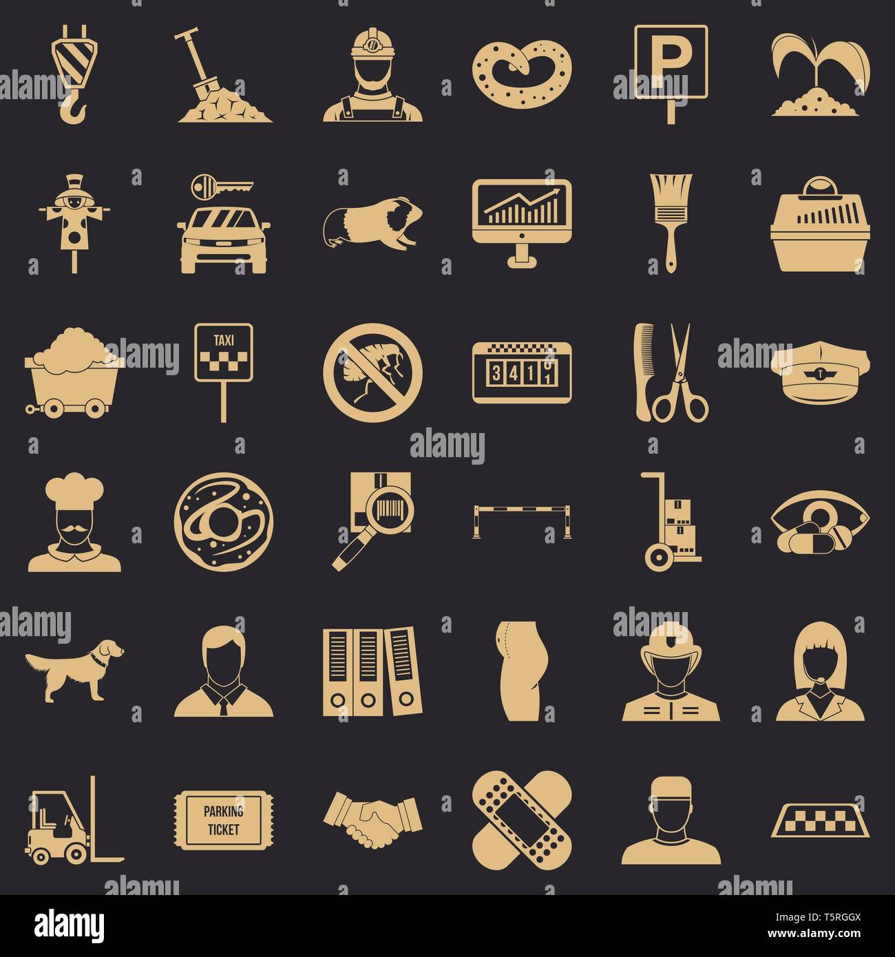 Office icons set, simle style Stock Vector Image & Art - Alamy