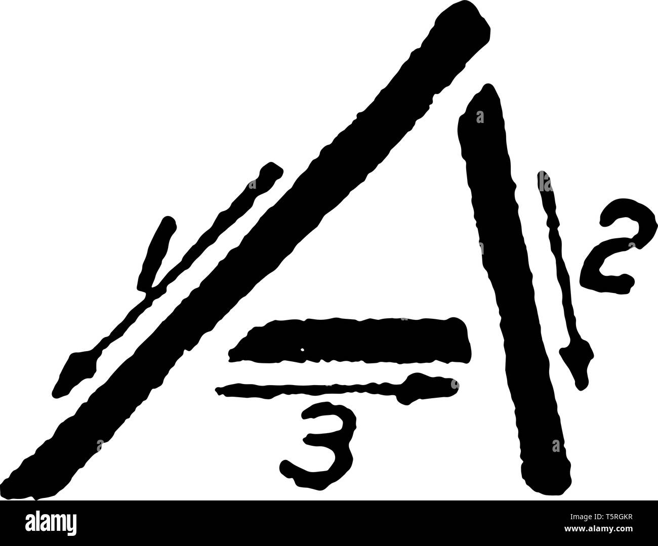 Inclined Capital Letter A which Stroke technique for writing A in ...