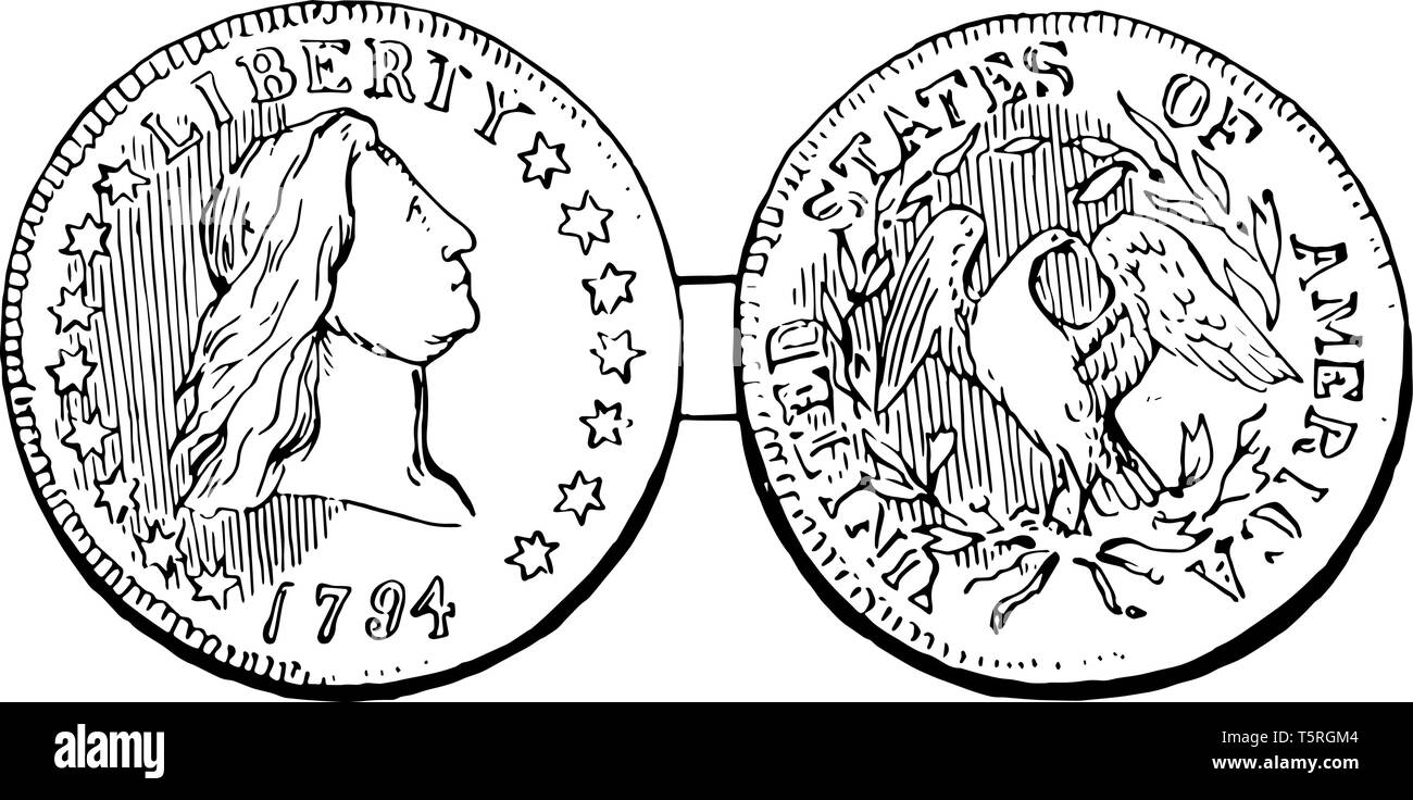 1794 coin Stock Vector Images - Alamy