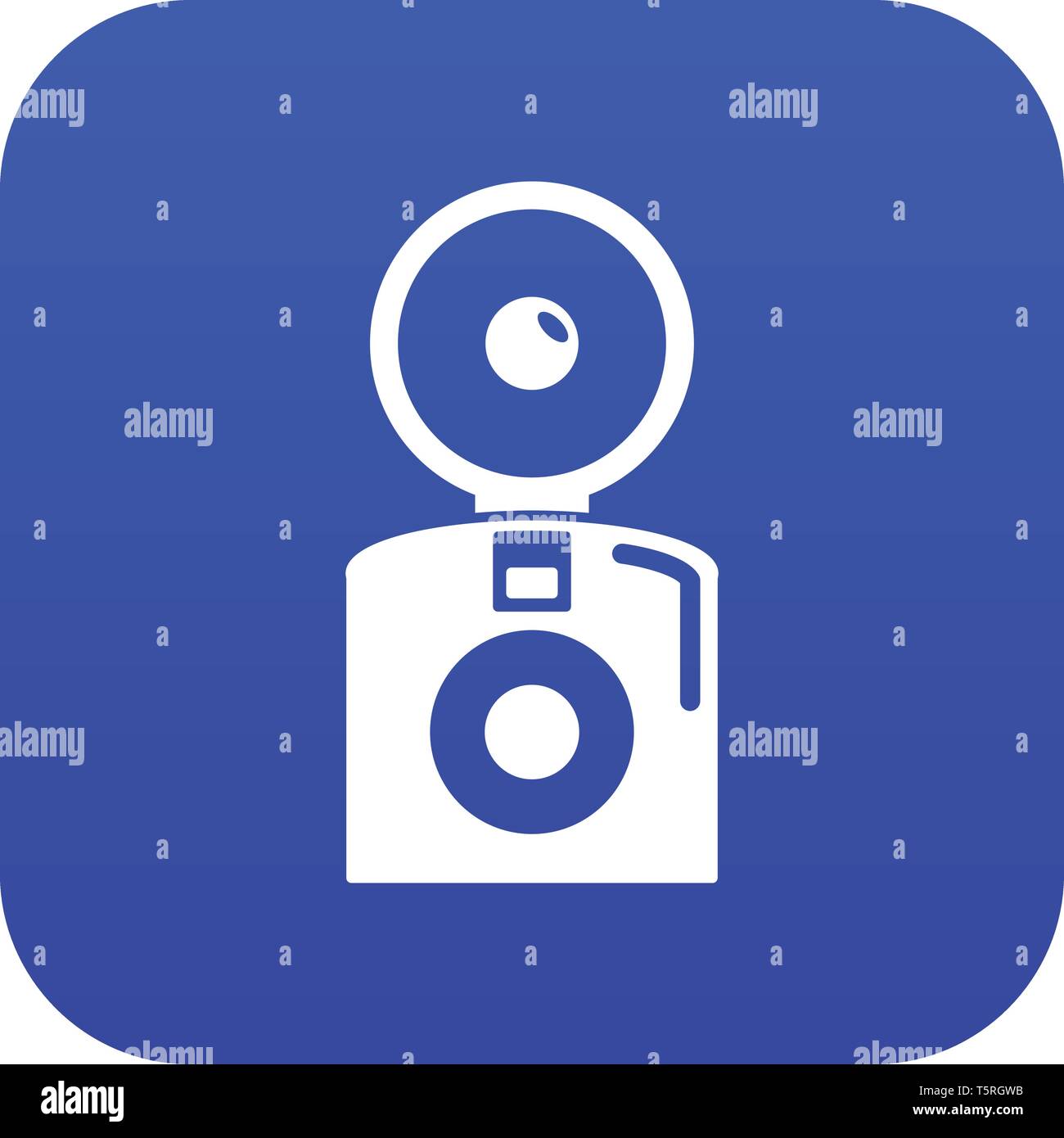 Oldschool camera icon blue vector Stock Vector Image & Art - Alamy