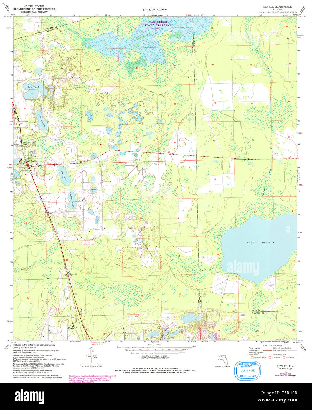 Seville florida map hi-res stock photography and images - Alamy