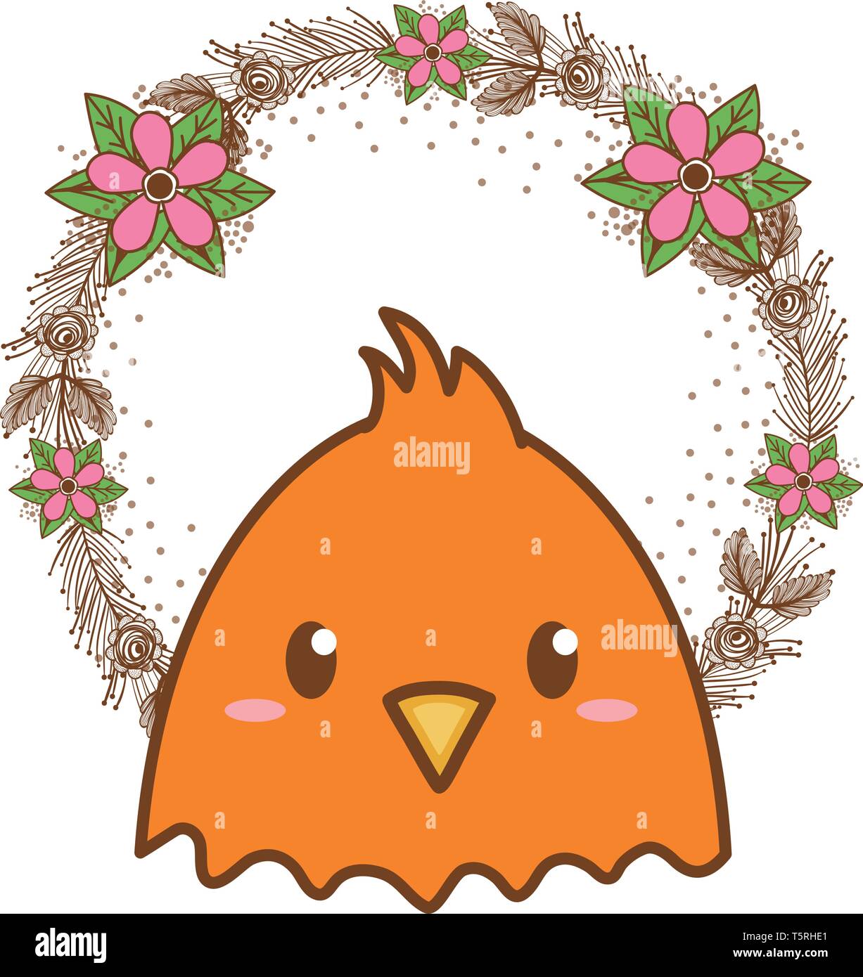 Cute Cartoon Bird Face