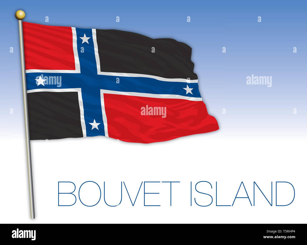 Bouvet Island flag, Antarctica, Norway Stock Vector Image & Art - Alamy