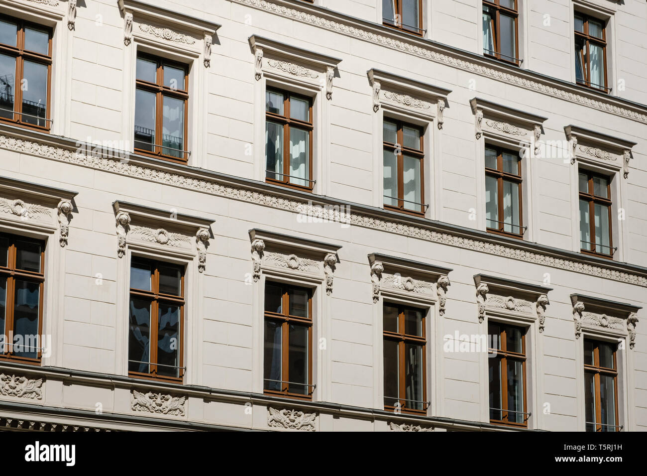 house facade, old residential building exterior , renovated Stock Photo ...