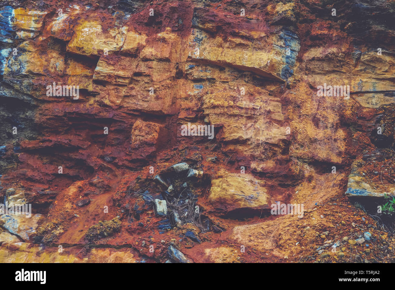 Rustic layered rock texture. Mountain pattern background Stock Photo ...