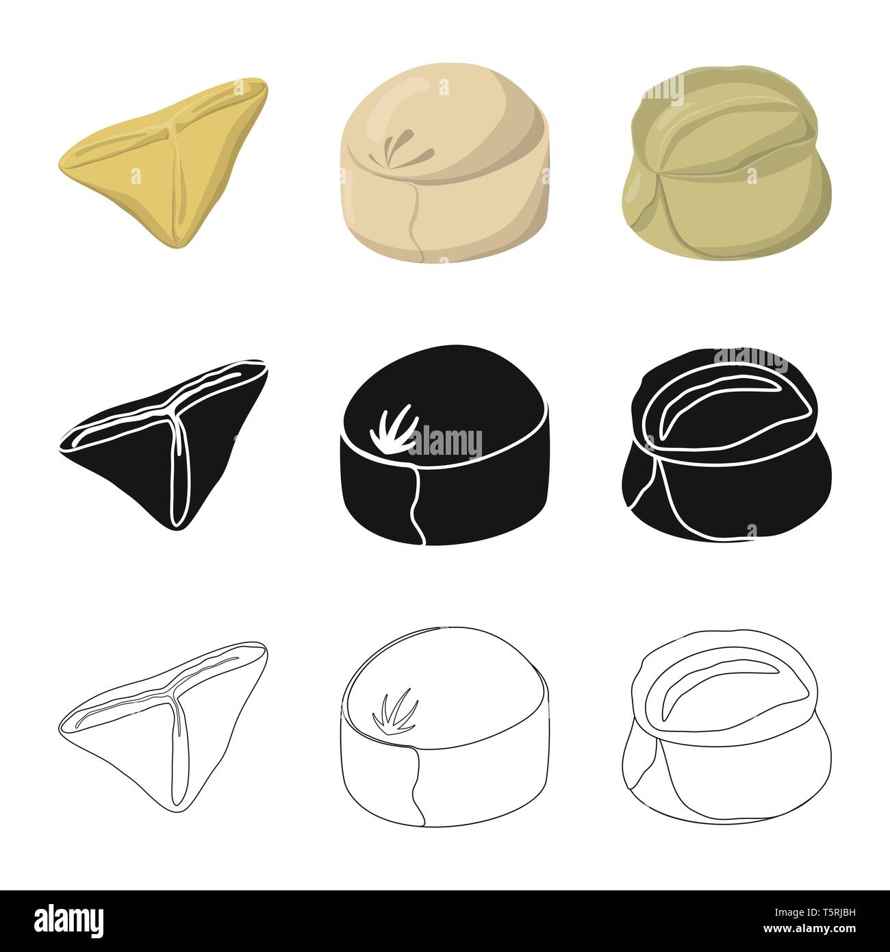 Vector design of products and cooking logo. Set of products and ...