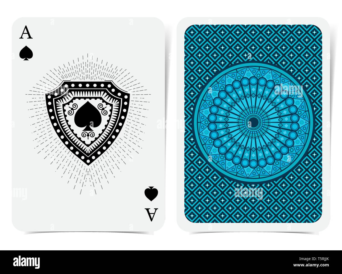 Design playing card back side hi-res stock photography and images - Alamy