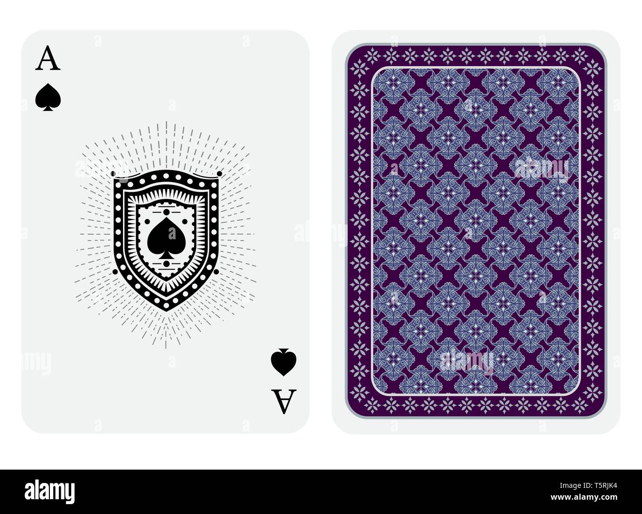 Design playing card back side hi-res stock photography and images - Alamy
