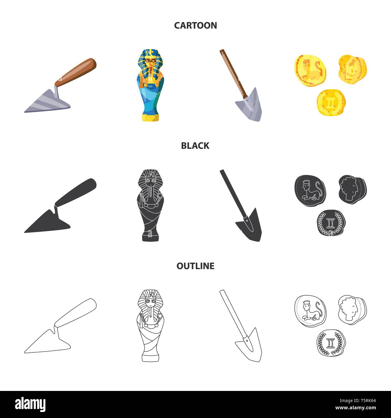 tool,sarcophagus,shovel,coins,trowel,pharaoh,antique,dig,Egyptian,pick ...