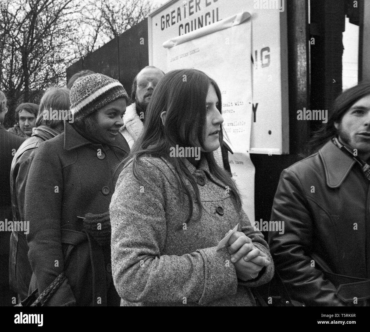 Queues of people outside the Social Housing Office in Harrow Manor Way ...