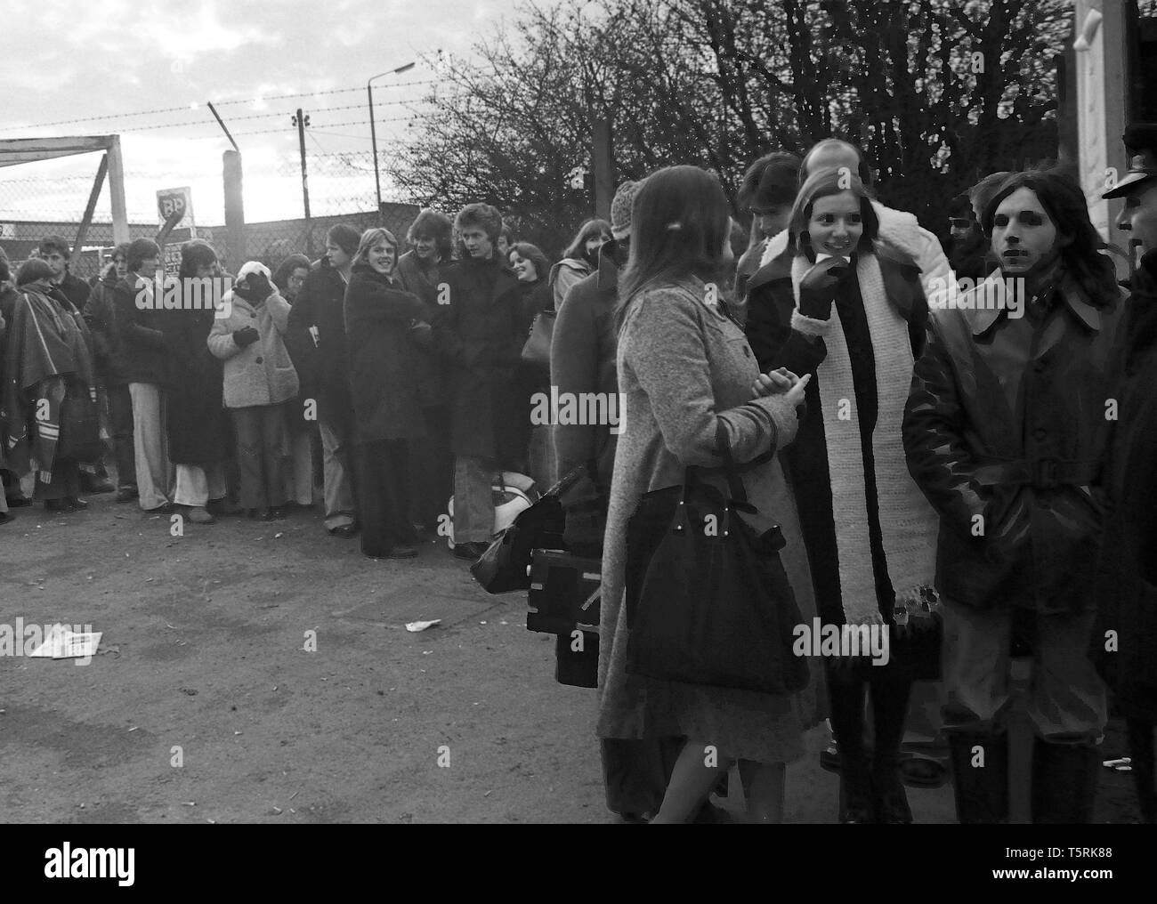 Queues of people outside the Social Housing Office in Harrow Manor Way ...
