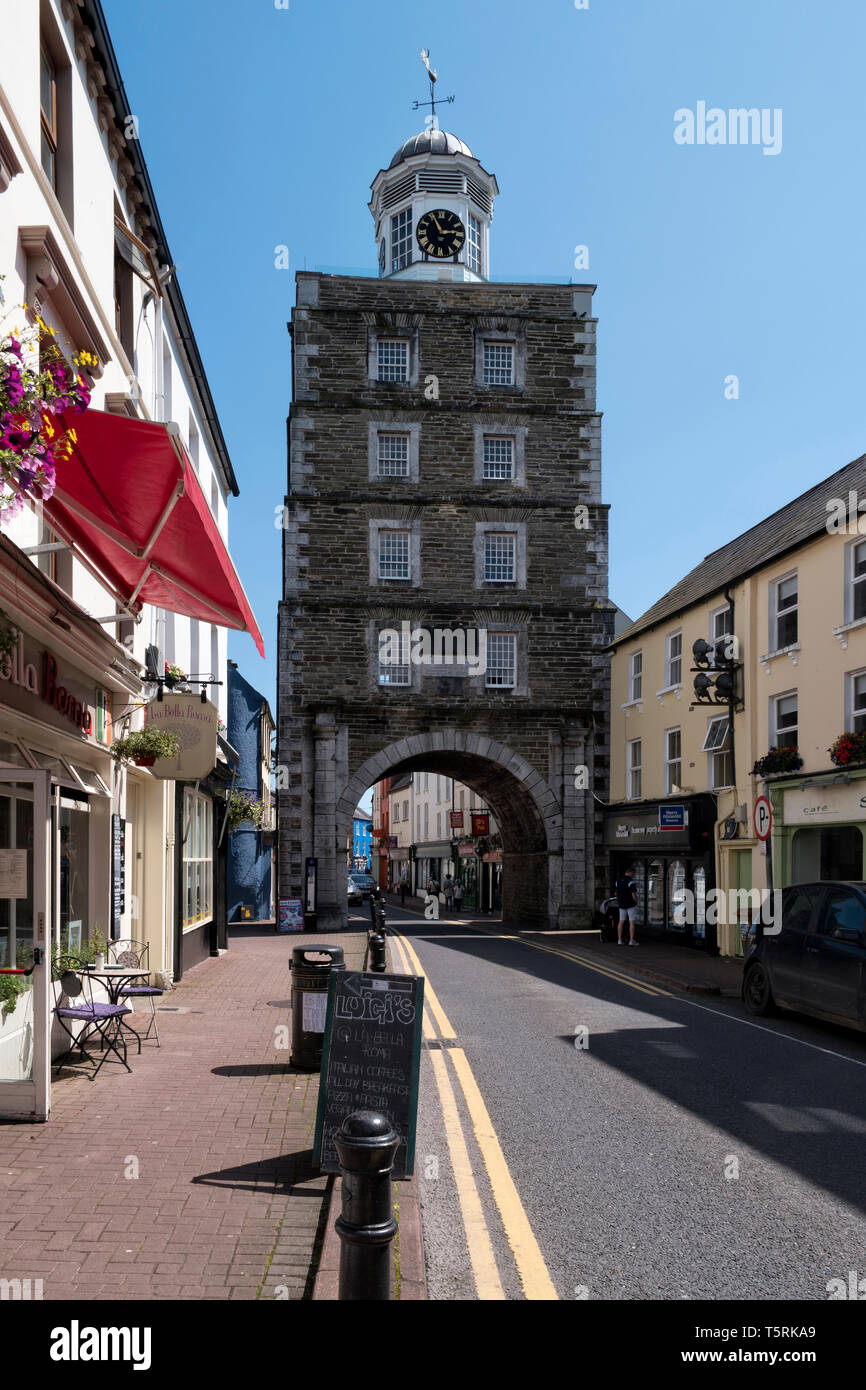 Medieval clock tower in the town of Youghal in County Cork,Ireland ...