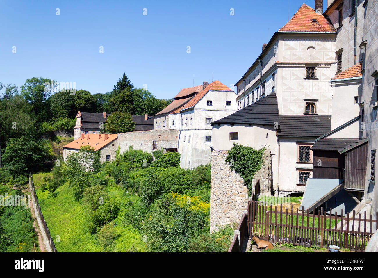 View of a part of famous Nachod Castle in Czech Republic Stock Photo ...