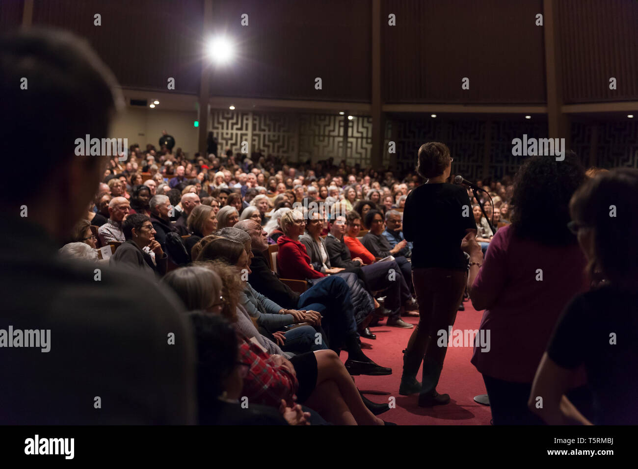 Seattle, Washington: Supporters line up to ask questions to Stacey ...