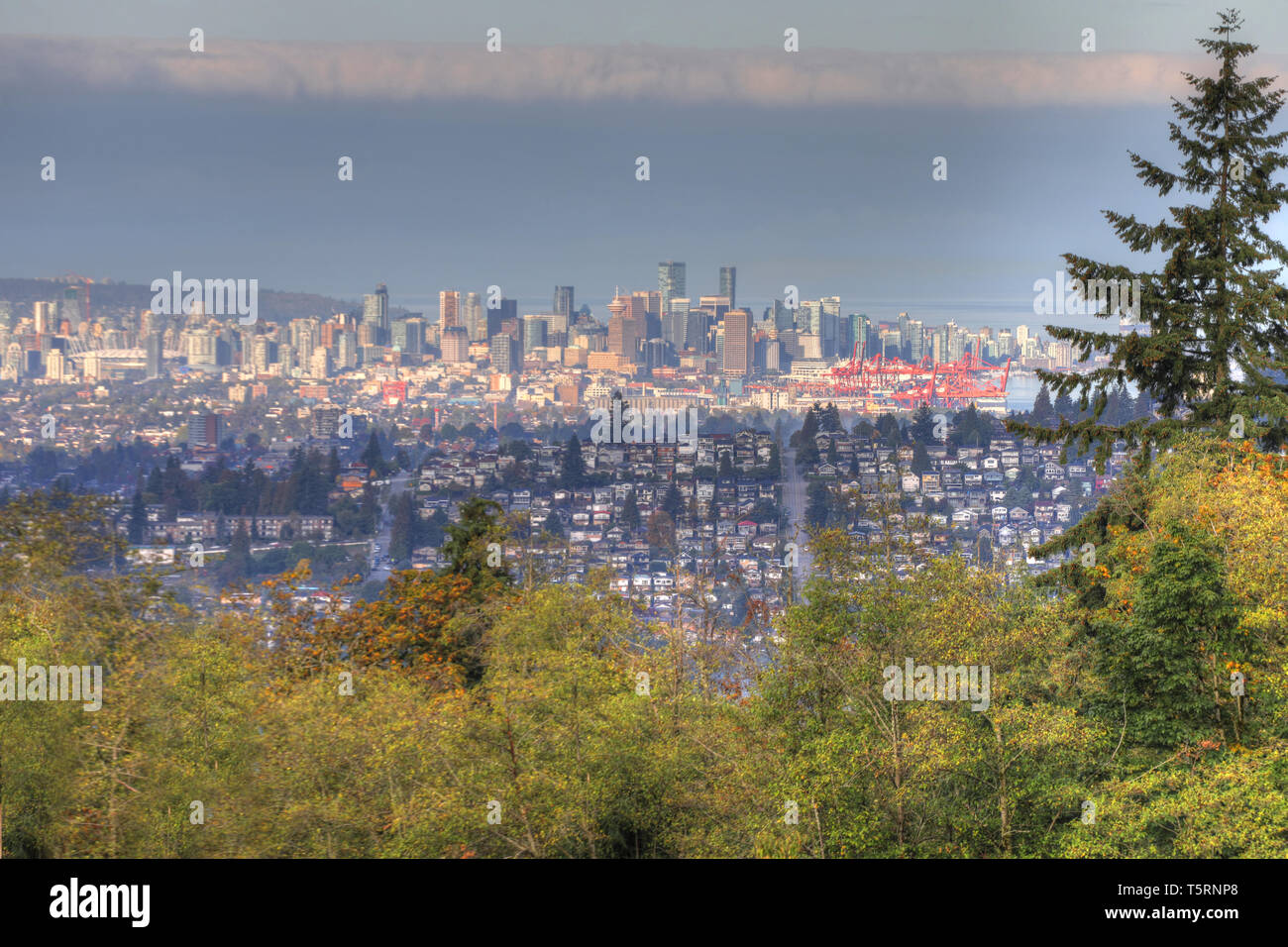 The Vancouver cityscape seen from Burnaby, British Columbia Stock Photo ...