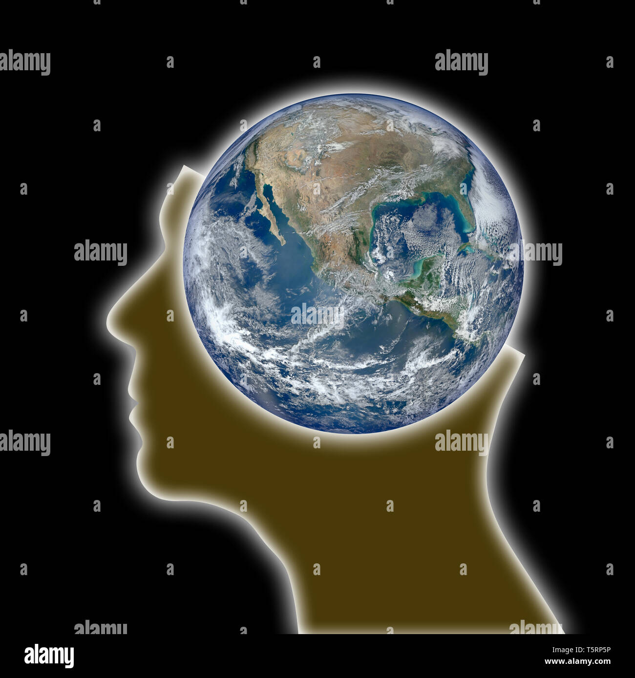 Global thinking - concept with image from NASA Stock Photo - Alamy