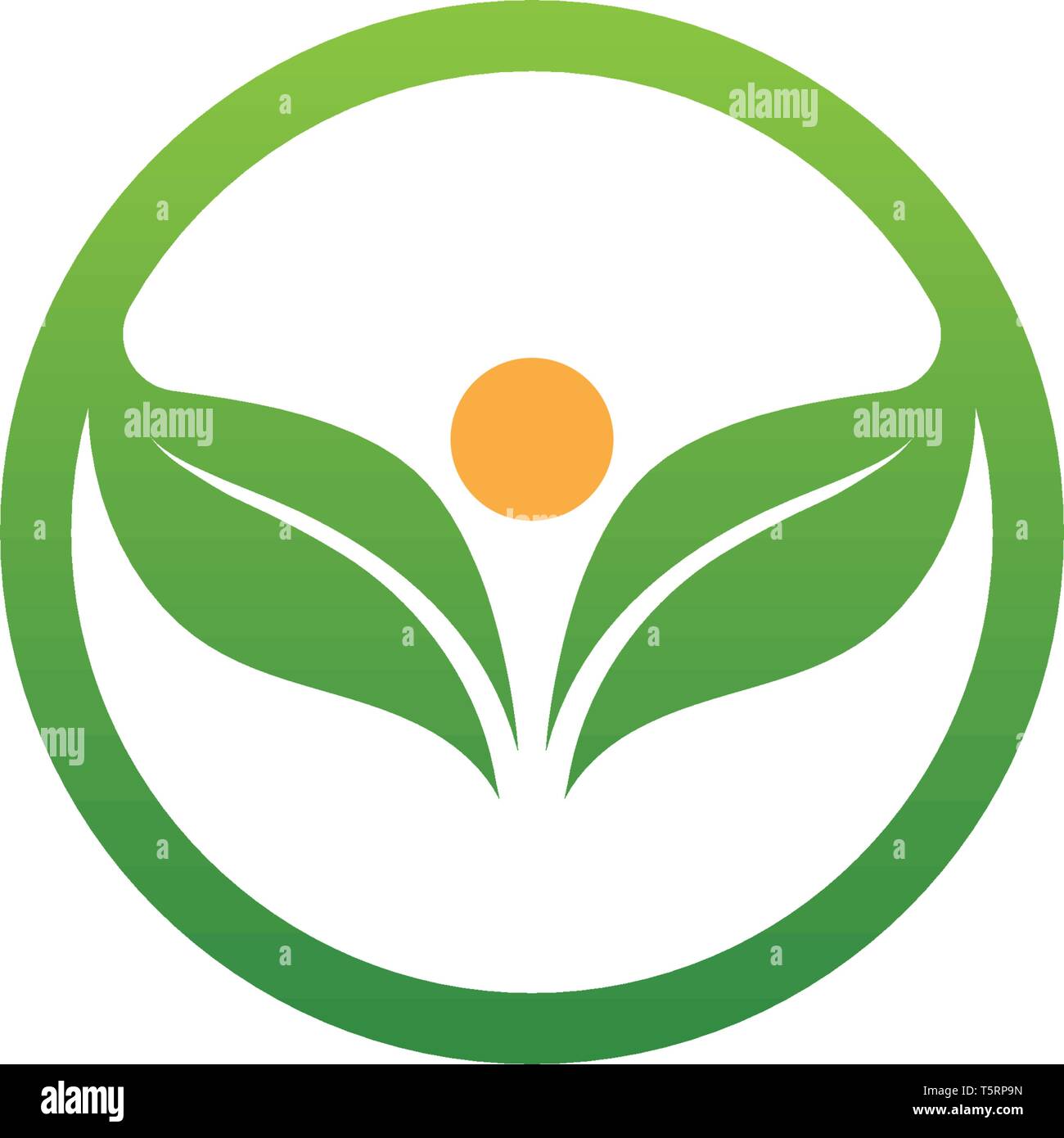 Ecology leaves go green logo illustration Stock Vector Image & Art - Alamy