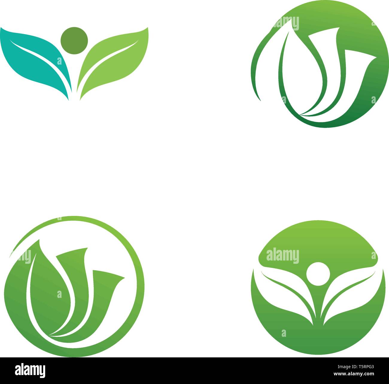 Ecology leaves go green logo illustration Stock Vector Image & Art - Alamy