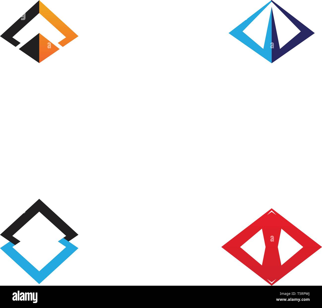 pyramid logo and symbol Business abstract design template Stock Vector ...