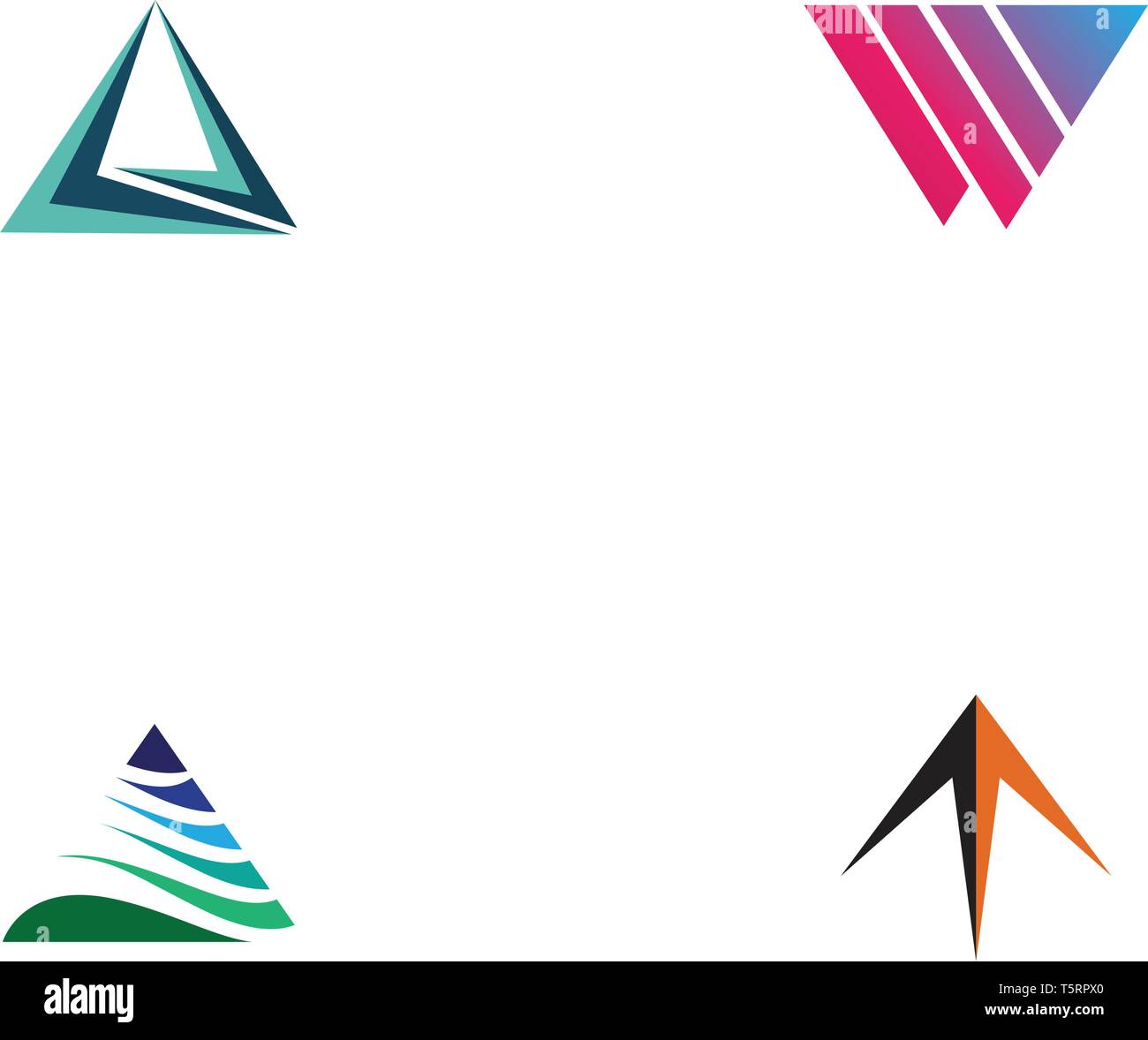 pyramid logo and symbol Business abstract design template Stock Vector ...