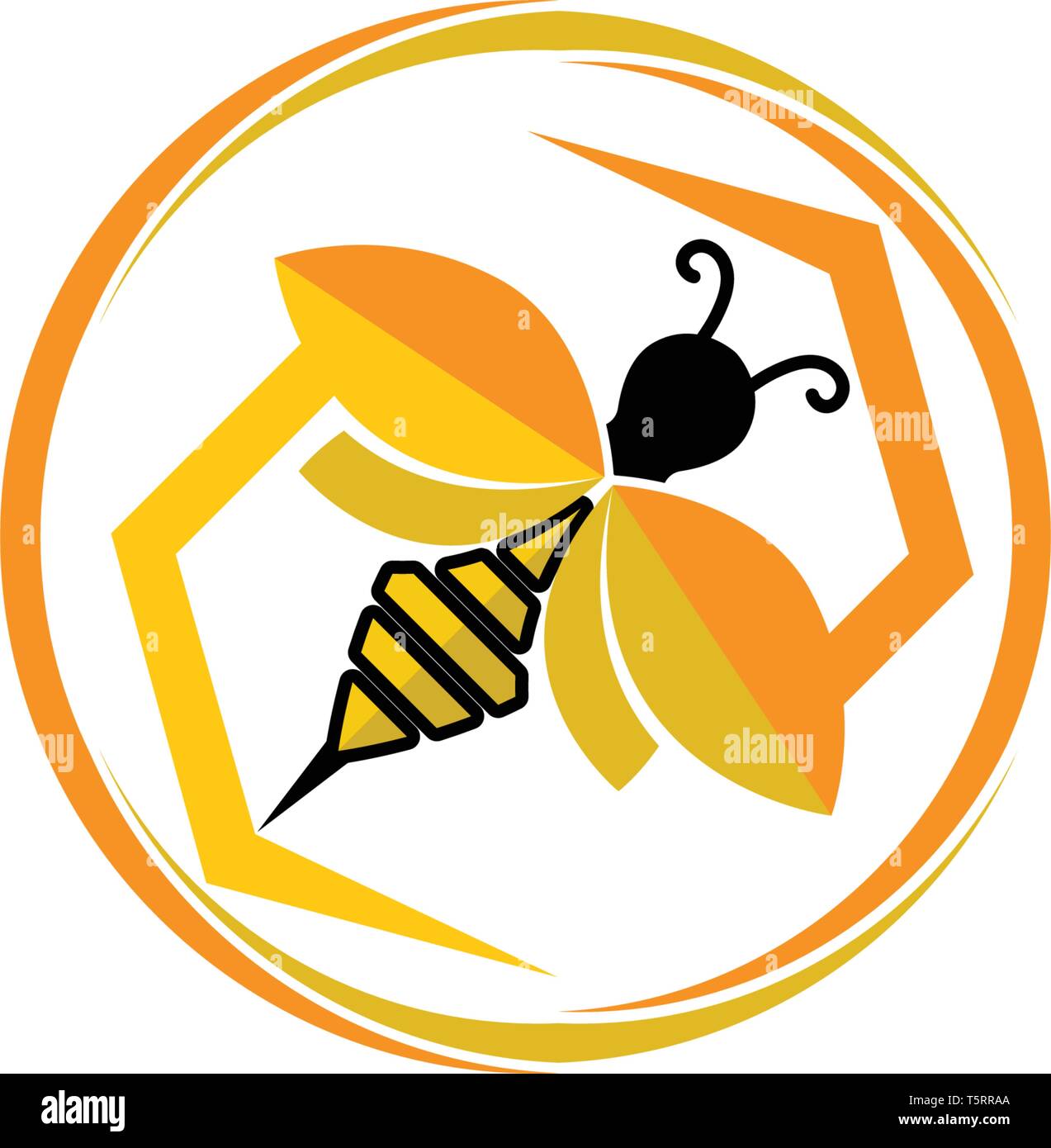 bee logo and symbol vector template Stock Vector Image & Art - Alamy