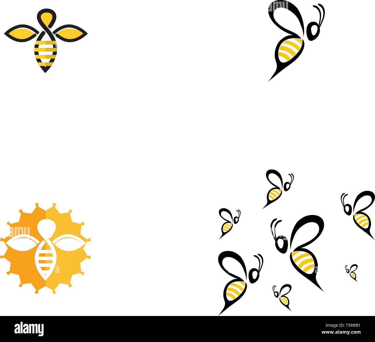 bee logo and symbol vector template Stock Vector Image & Art - Alamy