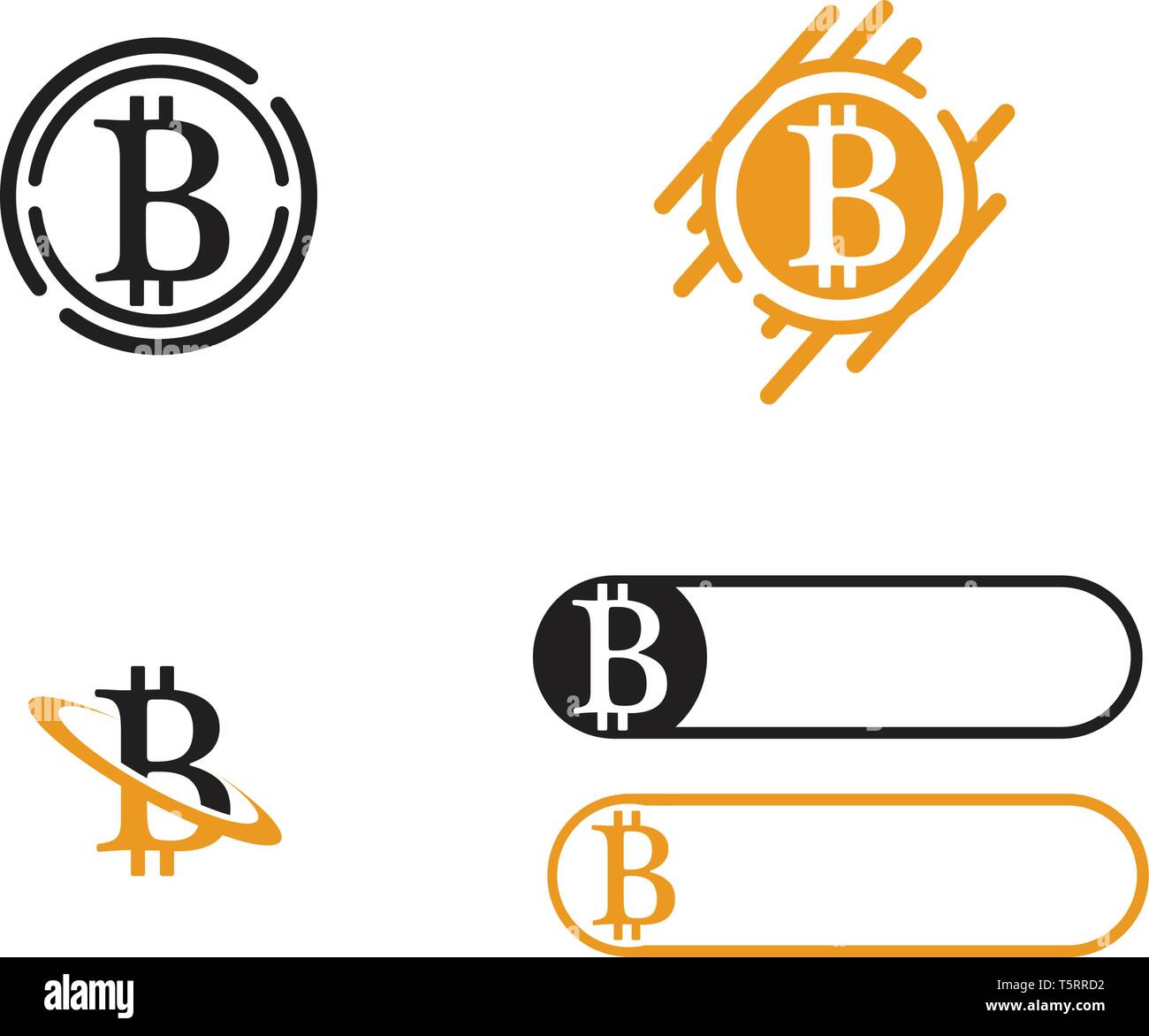 Bitcoin logo vector template money Stock Vector Image & Art - Alamy