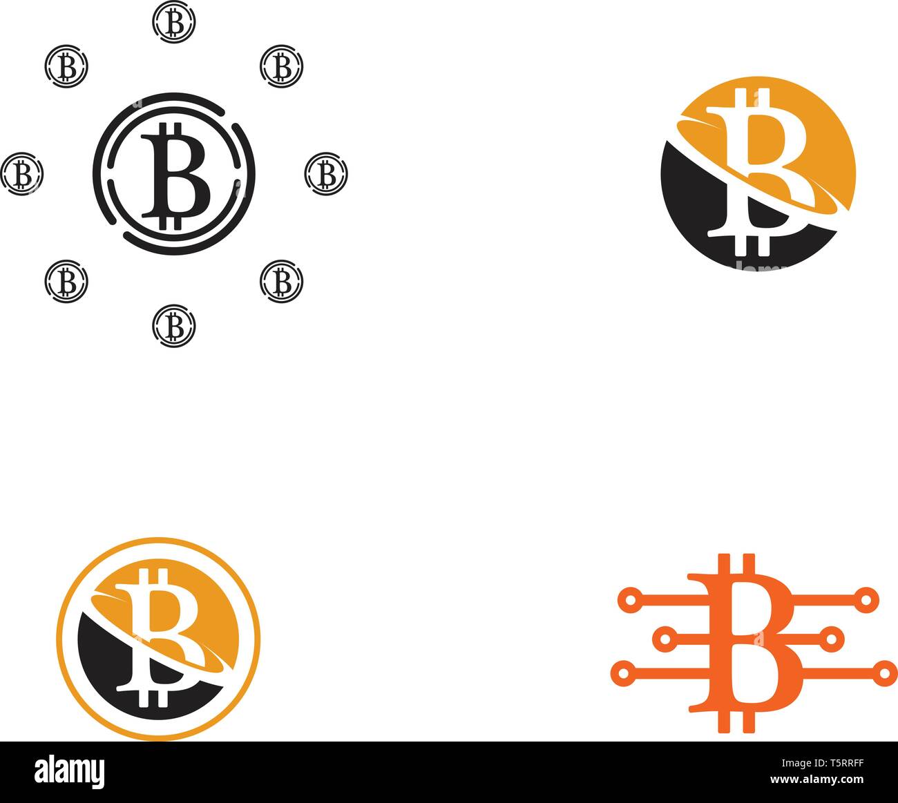 Bitcoin logo vector template money Stock Vector Image & Art - Alamy