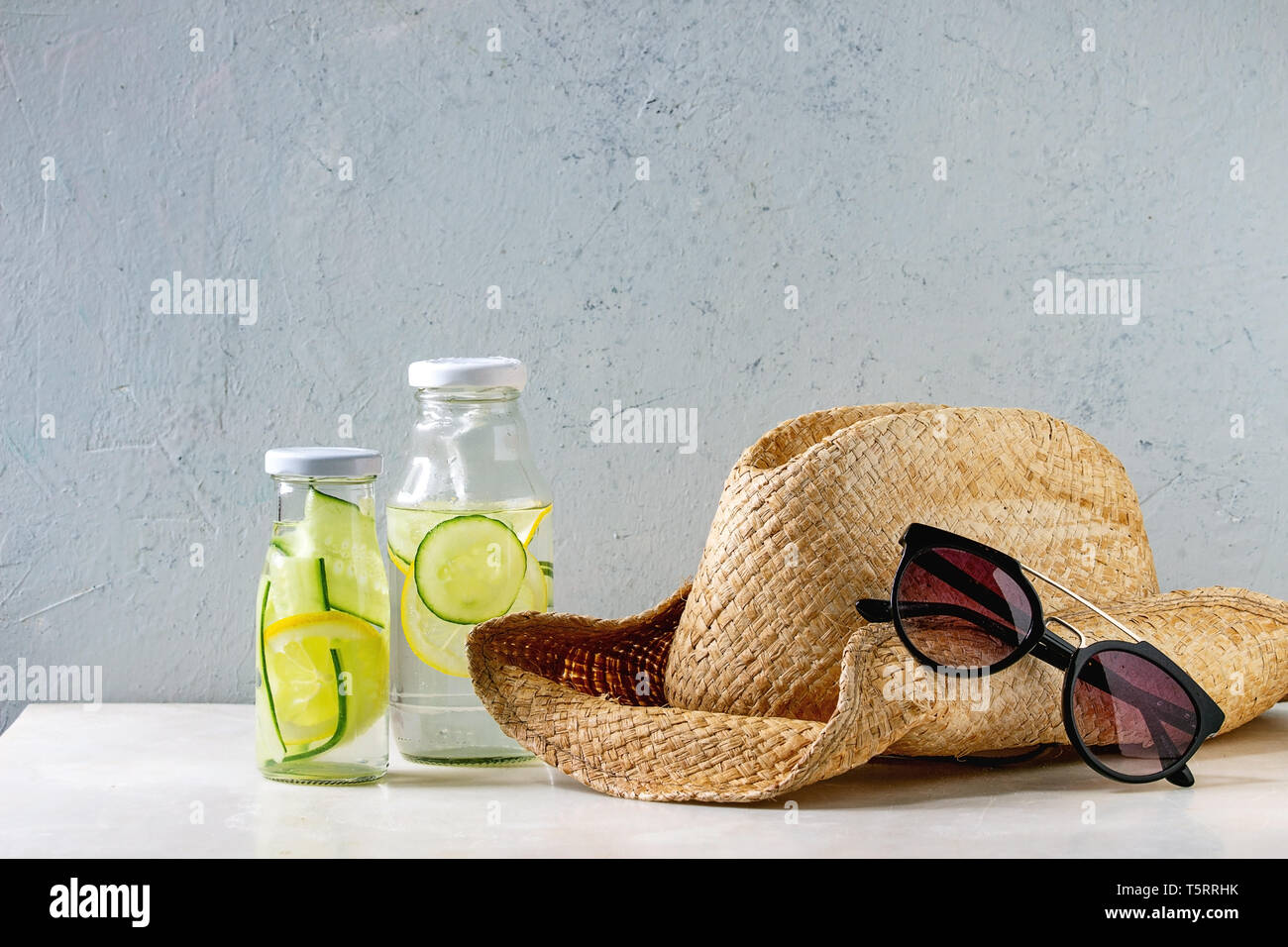 Summer theme on sand Stock Photo - Alamy