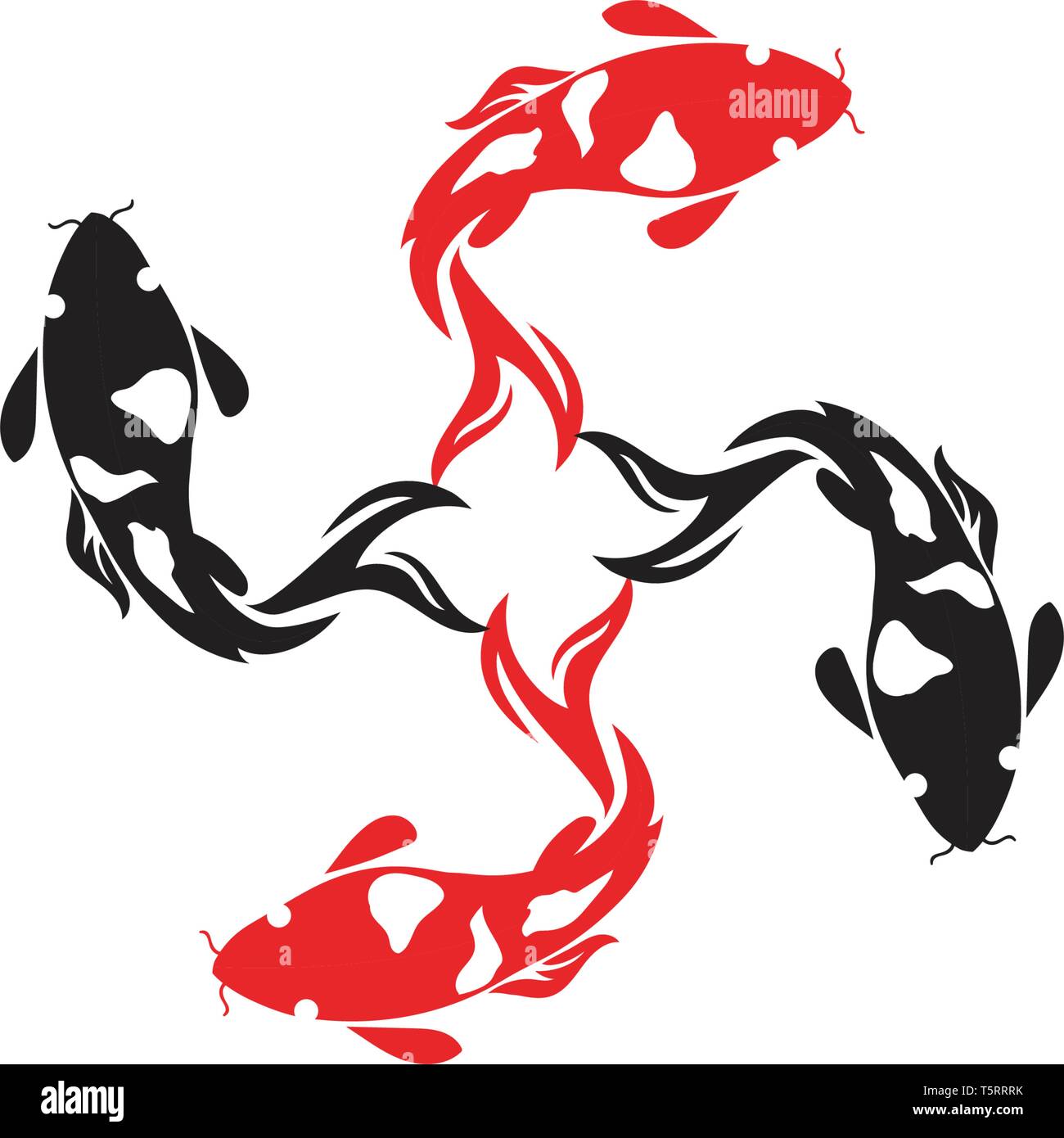 carp koi design on white background. Animal. Fish Icon. Underwater ...