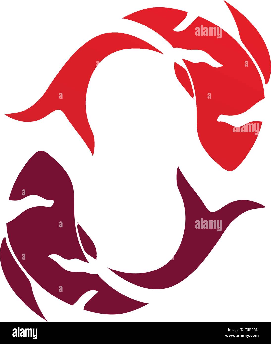 carp koi design on white background. Animal. Fish Icon. Underwater ...