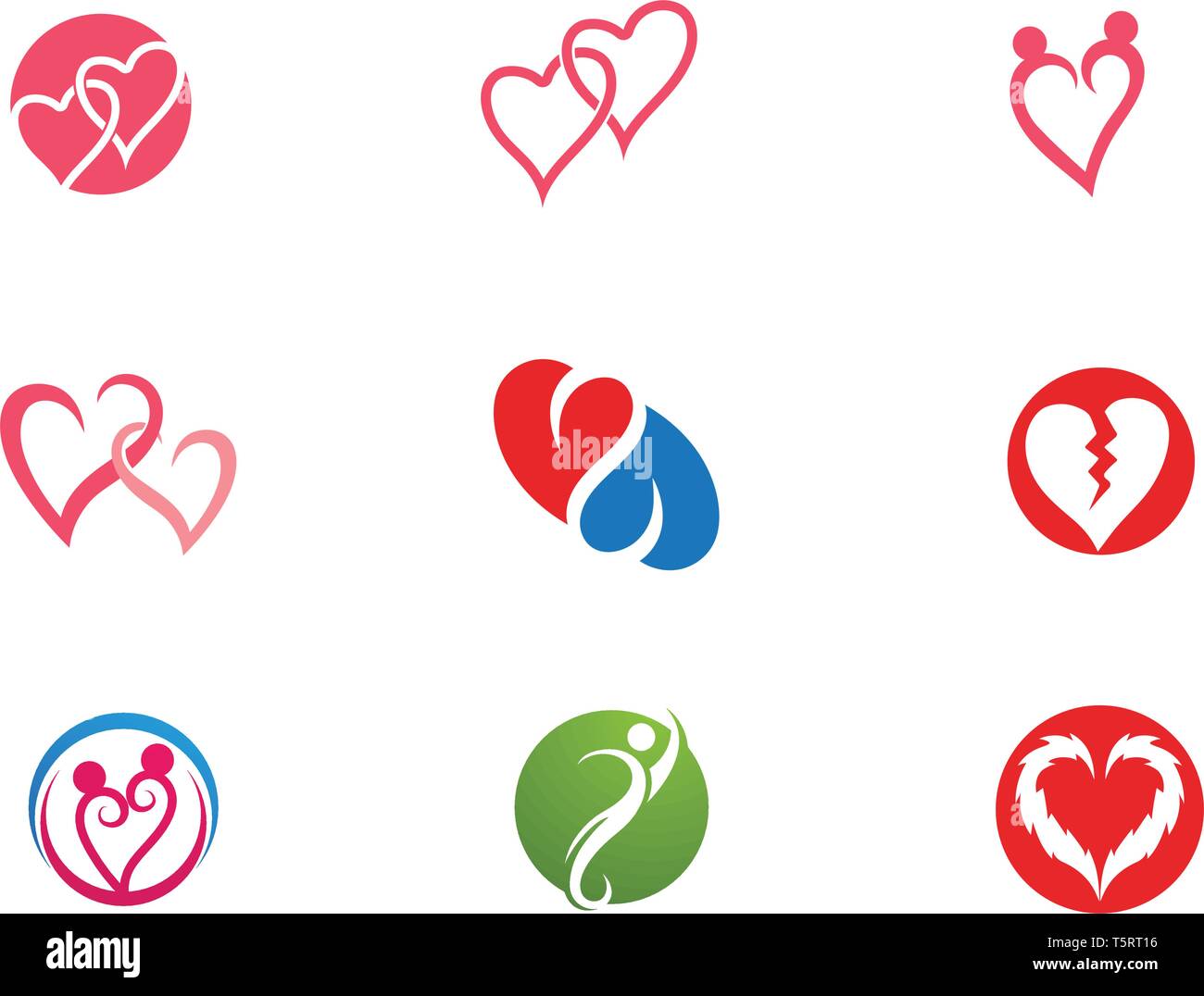 Love heart logo and template vector Stock Vector Image & Art - Alamy