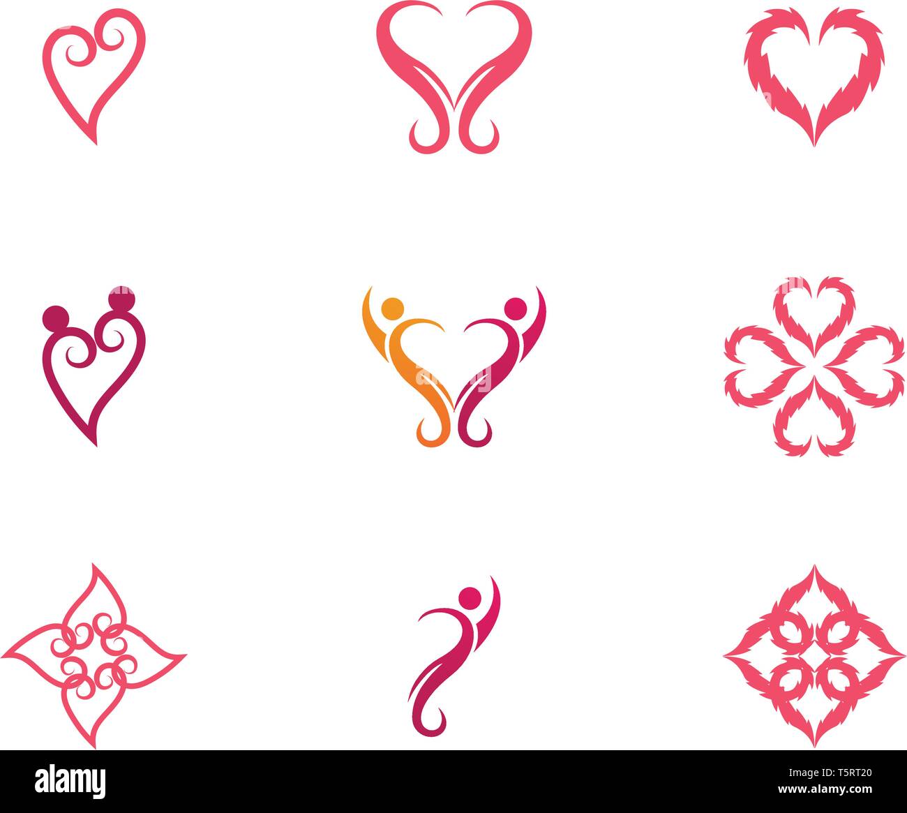Love heart logo and template vector Stock Vector Image & Art - Alamy