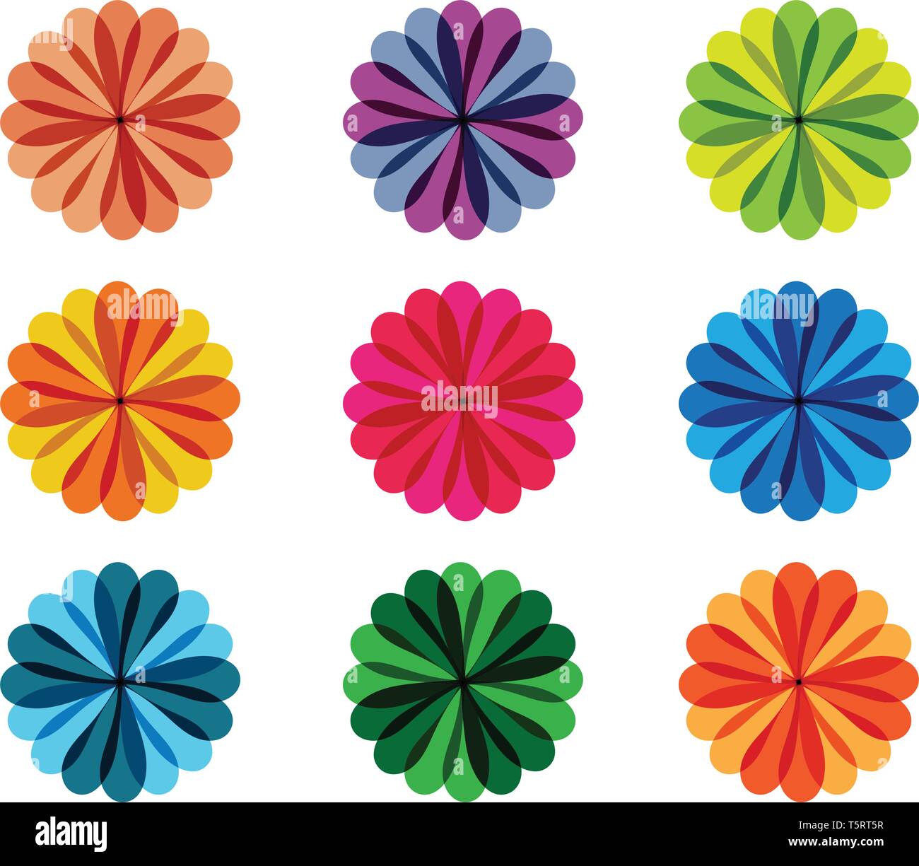 floral patterns logo and symbols on a white background Stock Vector ...