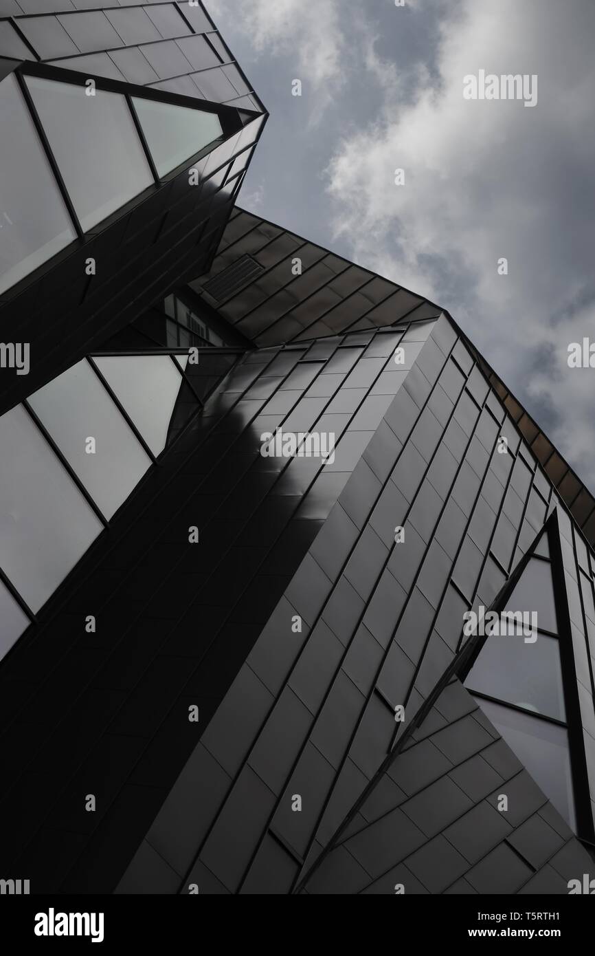 A low angle shot of a modern building Stock Photo - Alamy