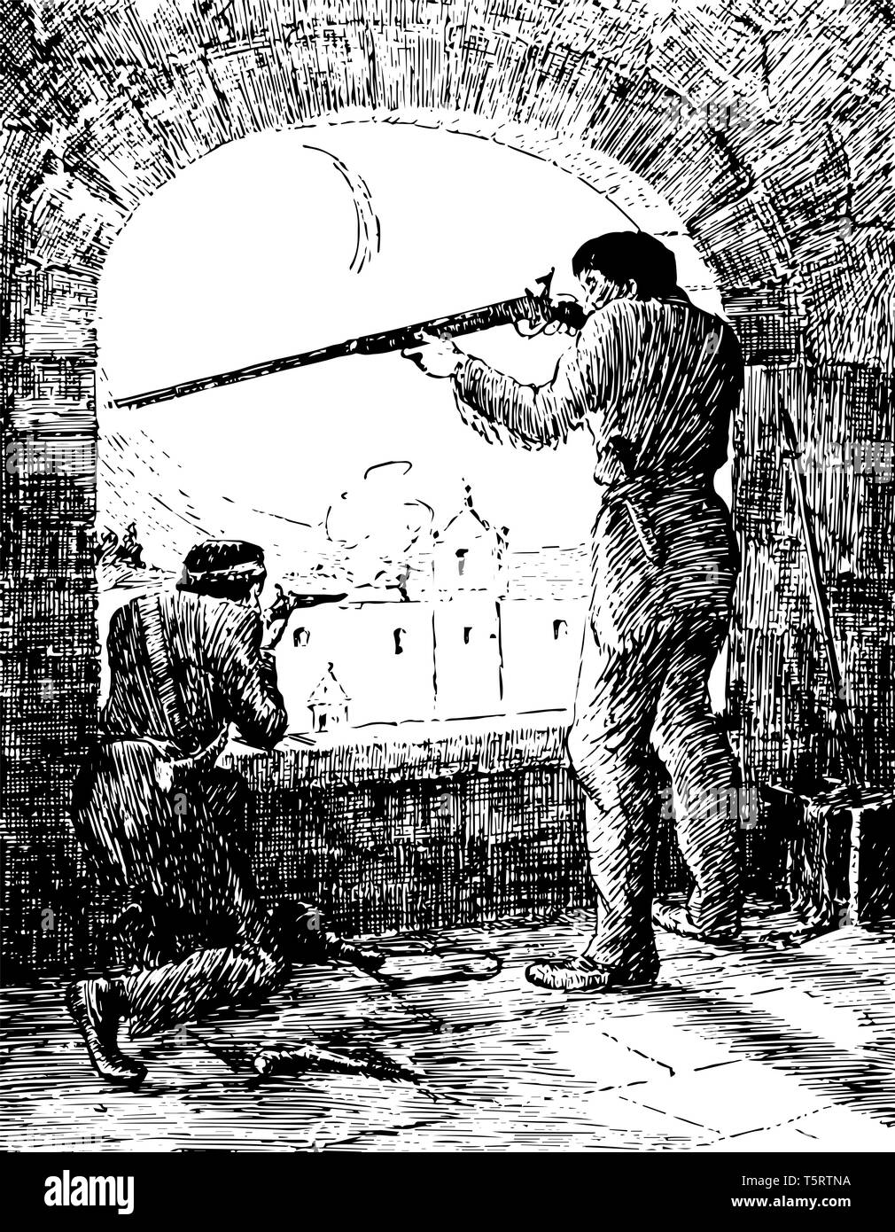 Battle of Alamo vintage line drawing Stock Vector Image & Art - Alamy