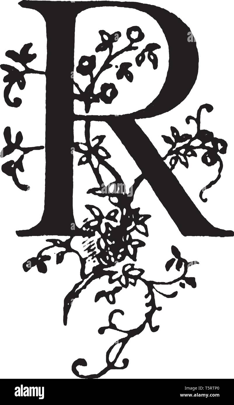 Engraved r Stock Vector Images - Alamy