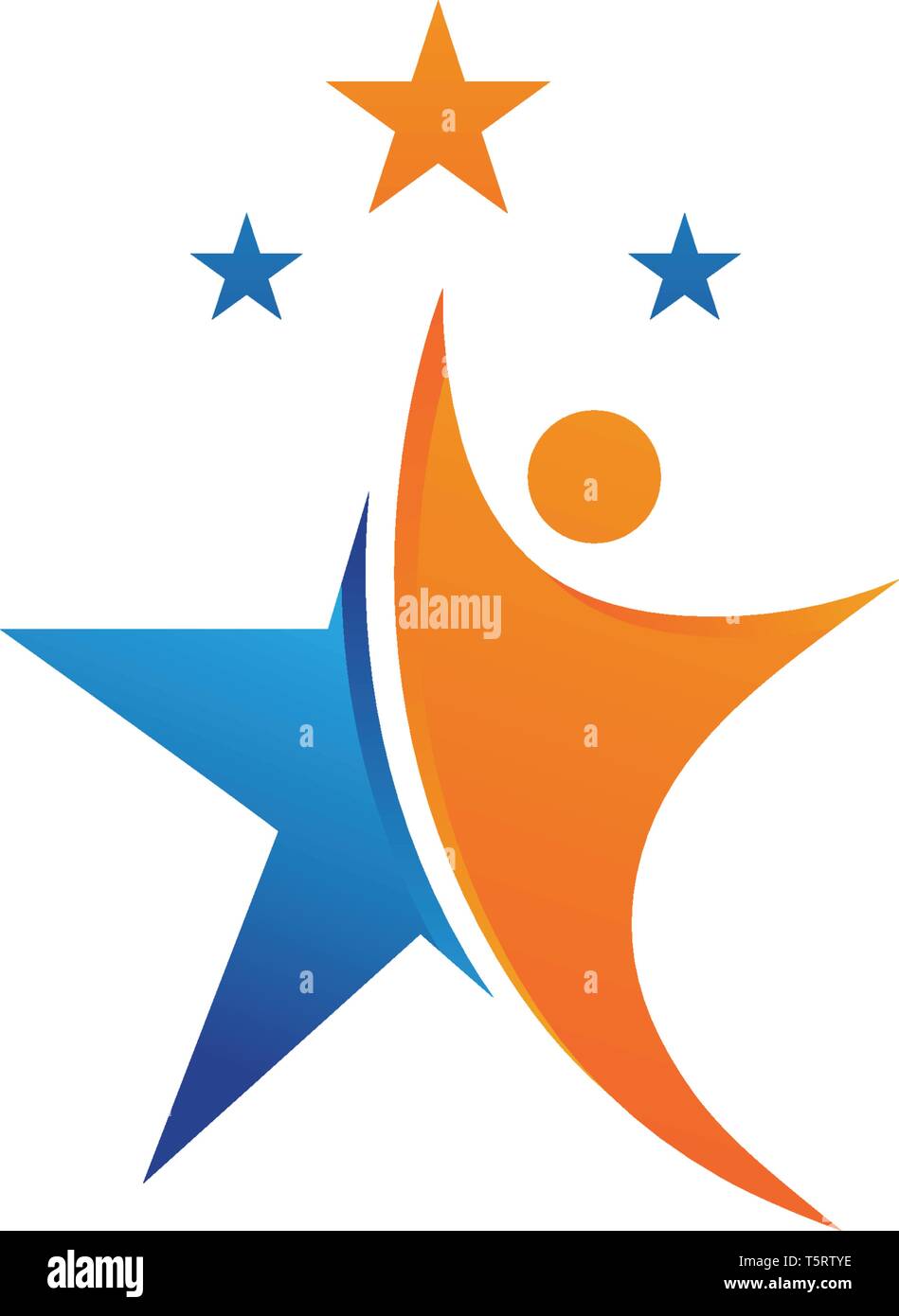 leader character logo sign illustration vector design Stock Vector ...